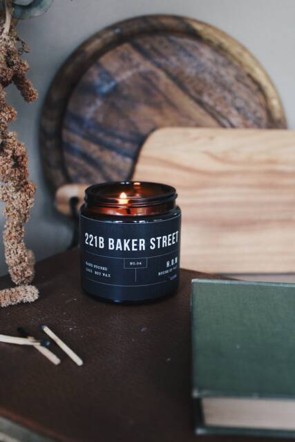 Tobacco & Oak Candle - 221B Baker Street Soy Natural Wax Candles Eco ...