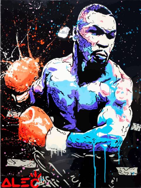 Alec Monopoly, Mike Tyson Poster, Print, Canvas, Graffiti Painting ...