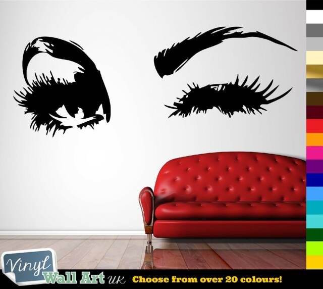 Winking Eye Lashes Vinyl Wall Art Decal - Beauty Salon Decor by Etsy ...