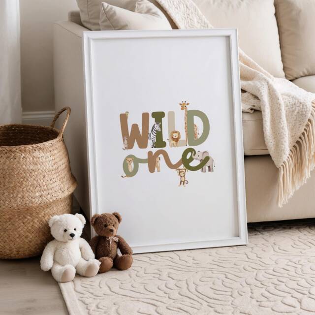 Safari Nursery Wall Print, Wild One, Decor, Boho Prints, Art, Neutral Art by Etsy | ufurnish.com