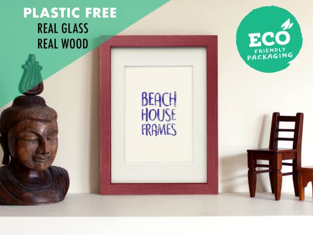 Maroon Picture Frame Rustic A2, A3, A4, A5, 5x5, 6x6, 5x7, 6x8, 8x10 ...