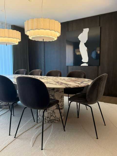 Viola Dining Table - With Fluted Base Calacatta Viola Dining by Etsy ...