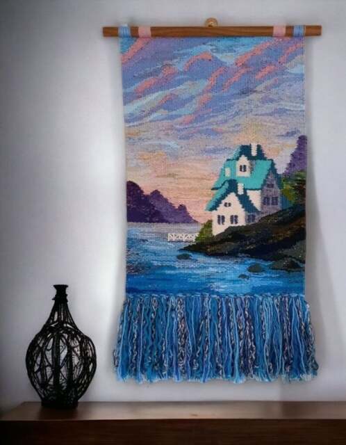 Wall Decor - Weaving Landscape Wall Art Handmade Tapestry Weave Macrame ...