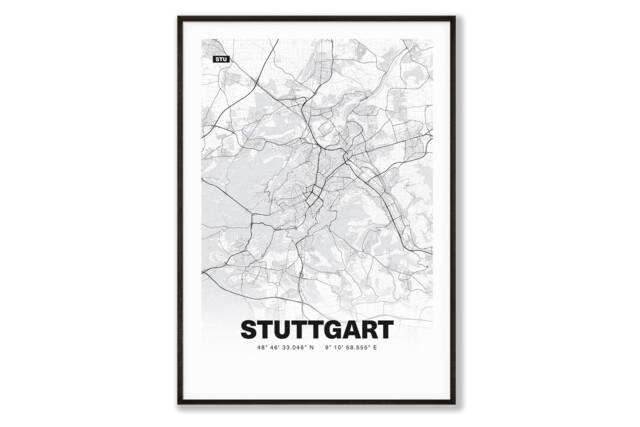 stuttgart City Map/- Premium Poster Free Shipping Tombaenre?? by Etsy ...