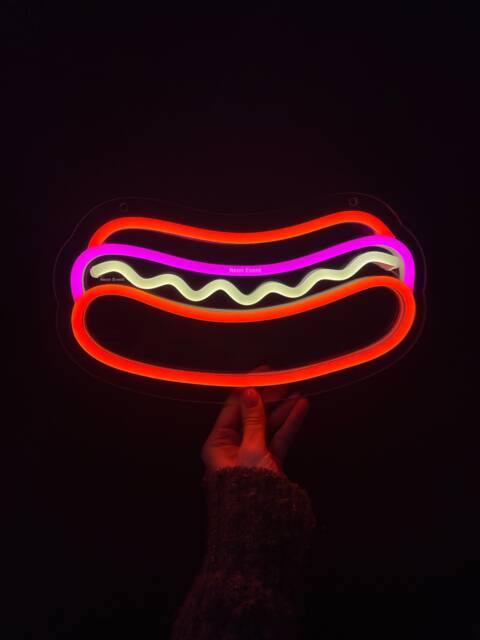 Hot Dog Led Neon Sign - Food Sign, Neon Bar Sign, Wall Decor, Fast Food ...