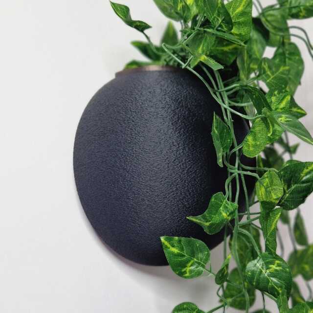 Textured Wall Mounted Plant Pot Half Sphere Hanging Planter, Modern ...