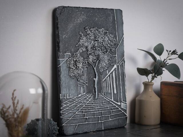 Big Tree Relief Sculpture Kirkwall Starry Night Handmade Wall Art by ...