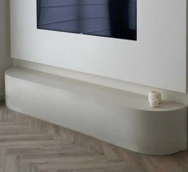 Microcement, Lime Plaster, Cement, Concrete Stone Look Curve Store Shop ...