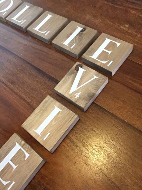 Giant Scrabble Letters Wall Art Loose Tiles Rustic Home Decor ...