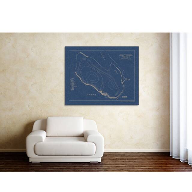 Print Of Depth Chart For Robbins Lake, in Cass County, Michigan ...