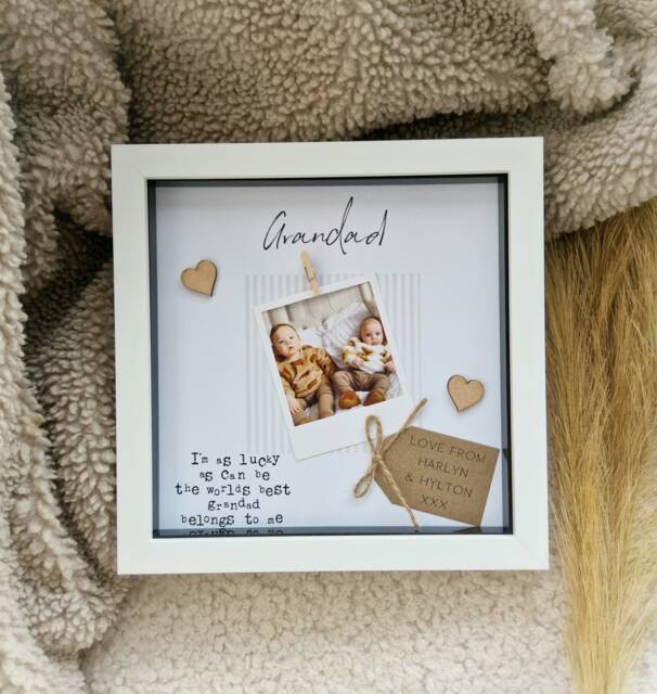 Grandad Personalised Box Frame. Grandfather Fathers Day Gifts. Thank ...