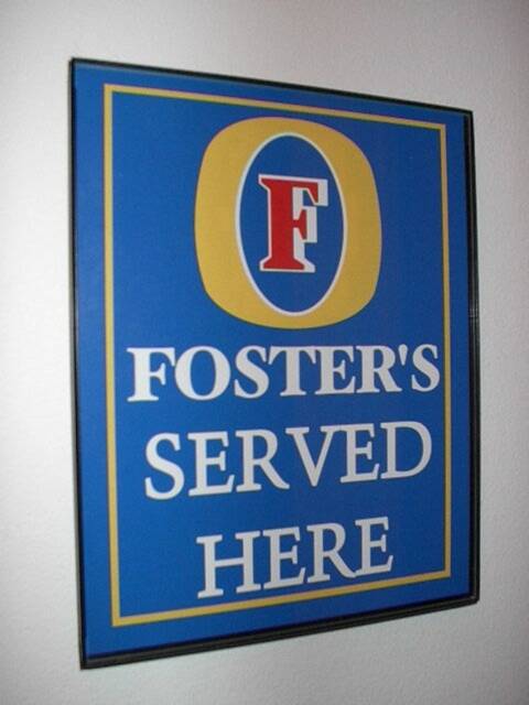 Foster's Australia Lager Beer Bar Framed Advertising Print Man Cave ...