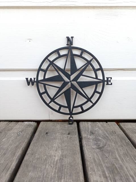 Compass Rose, Wood Wall Decor, Laser Cut, Nautical Compass, Interior ...
