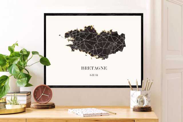 Bretagne Gr34, Original Map, Unique Graphics, High Quality Design, D ...