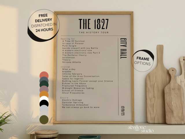 Custom Setlist Lyric Wall Art Neutral House Music Song Lyrics Print For ...