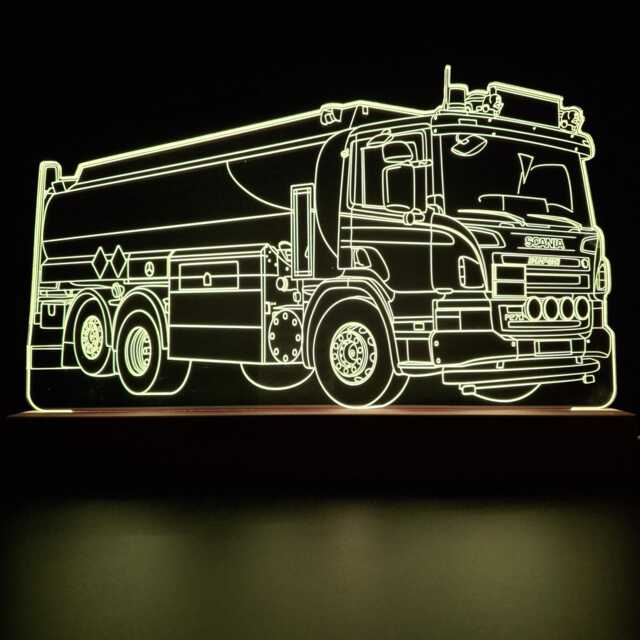 Personalised Lorry With Lpg Tanker Trailer Led Night Light, Gift ...