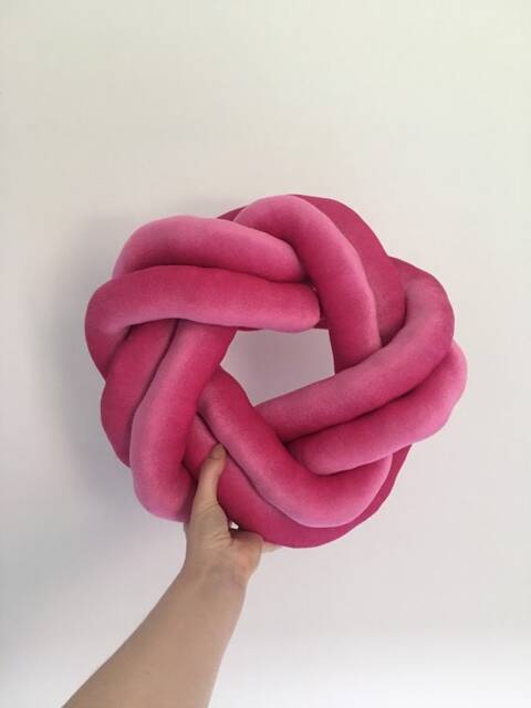 Pink Knot Pillow Modern Home Decor Accent Cushion by Etsy | ufurnish.com
