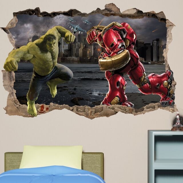 Superheroes Action Characters Hulk Wall Sticker Decal Mural Poster ...