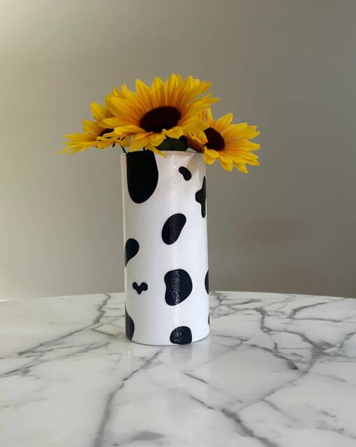 Hand Painted Cow Print Vase Farmhouse Decor, Vases by Etsy | ufurnish.com