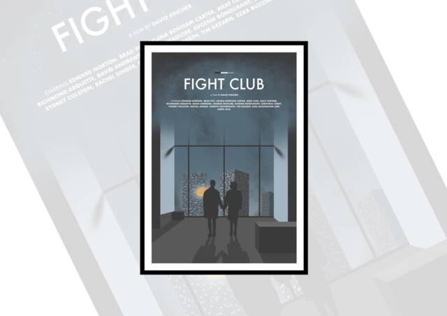 Fight Club 1999 Inspired Minimalist Wall Art, Alternative Movie Poster ...