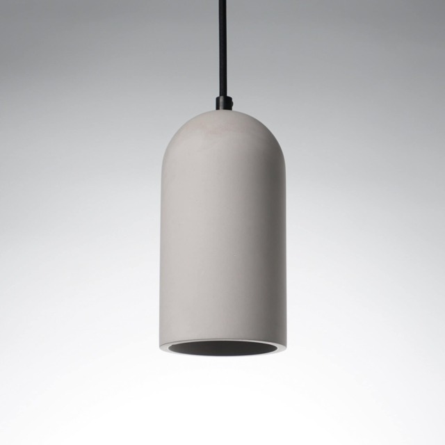 Pendant Minimalist Round Concrete Lamp, Raw Cylinder Lighting Fixture ...