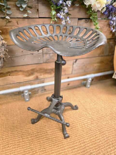 Cast Iron Tractor Stool Seat Vintage Style Bar Rustic Industrial ...