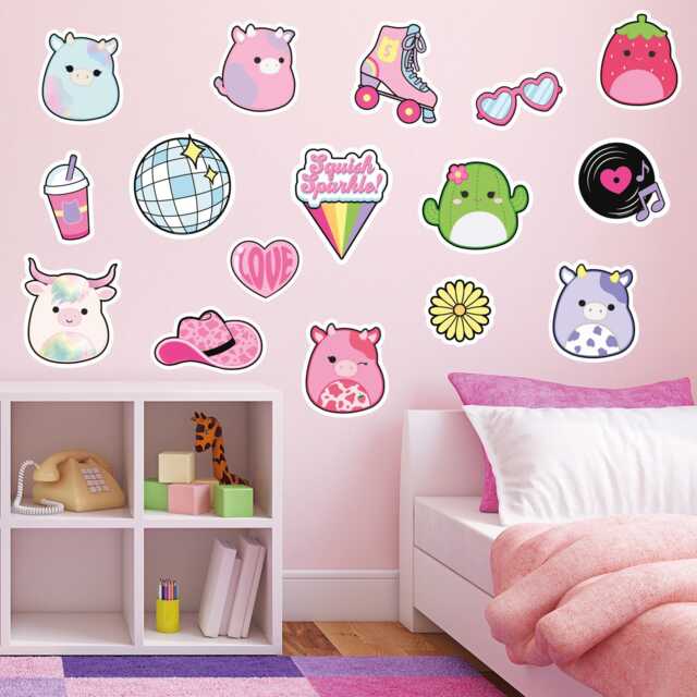 Squishmallows Wall Sticker - Squish Sparkle Decal Set Art by Etsy ...