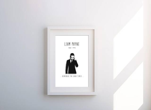 Liam Payne Memorial Poster, One Direction Wall Art, Rest in Peace ...