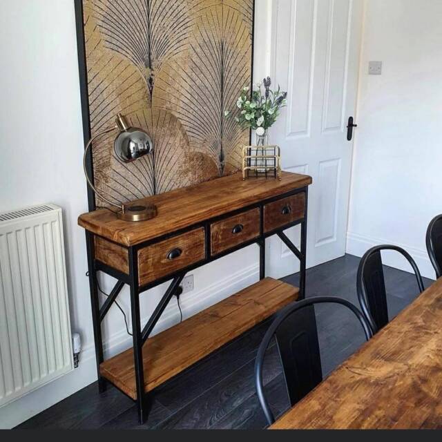 Rustic/Industrial 3 Draw Sideboard by Etsy | uFurnish.com