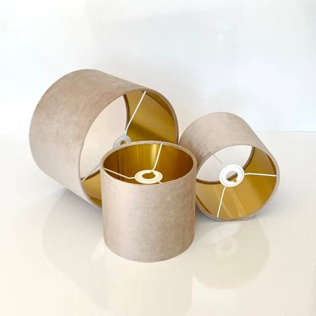 New Luxury Velvet Premium Quality Stone Lamp Shade & Pendant Light With ...