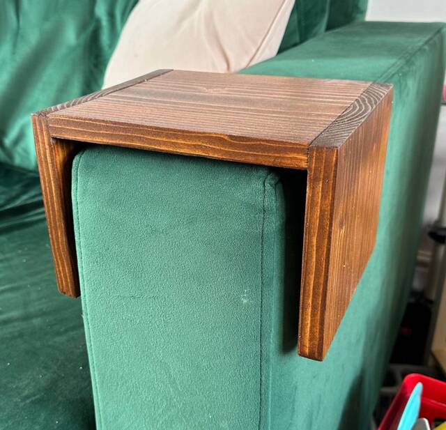 Handmade Armrest Table- Sofa Tray - Wooden Couch Table Sofa Caddy ...