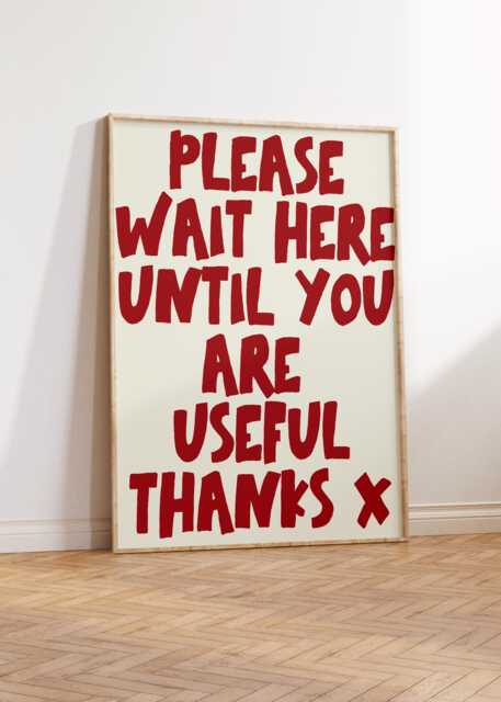 Funny Hallway Print Please Wait Here Slogan Art by Etsy | ufurnish.com