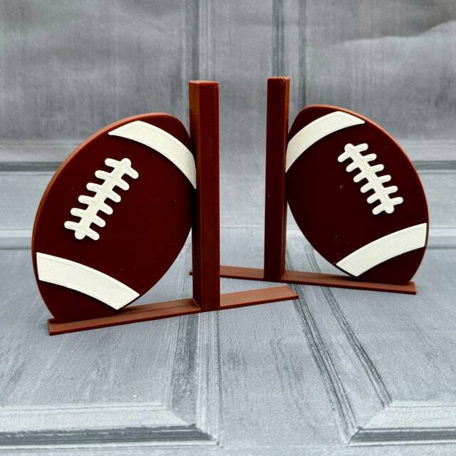 American Football Bookends - 3D Printed Book Storage Children's Bedroom ...