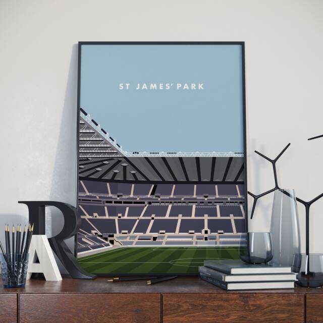 The Milburn Stand St James' Park Newcastle Football Stadium Print by ...
