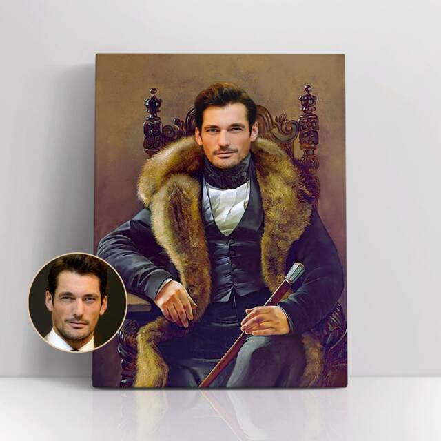 The Lord Portrait - Custom Royal On Canvas Victorian Regal King Turn Me ...