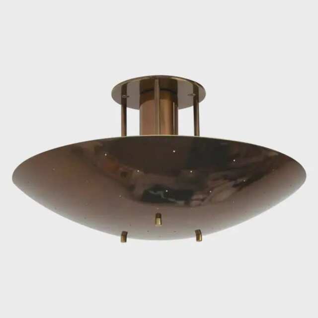 1960S Brass Ceiling Light Fixture Petite Luminaires - Modern Flush ...