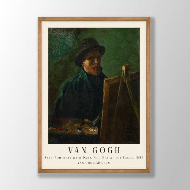 Van Gogh Print - Self Portrait, Poster, Museum Exhibition Paintings ...