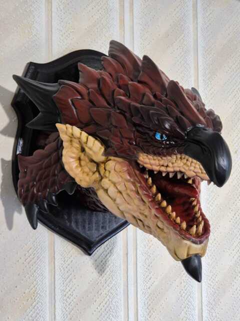 Large Rathalos Head Wall Mount From Monster Hunter Wilds Hand Painted ...