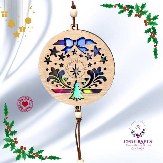 Eco-Friendly Laser Cut Christmas Suncatcher - Repurposed Dvds With Tree ...