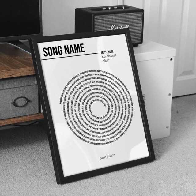 Personalised Song Poster Home Decor, Custom Gift Idea, Unique Idea For ...