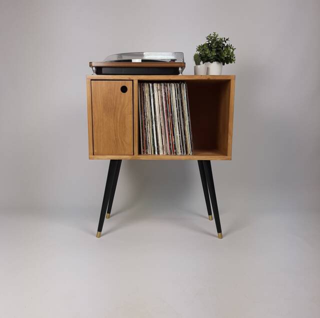 Solid Oak Record Cabinet - Mid-Century Modern Sideboard by Etsy | ufurnish.com