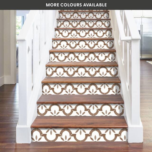Granada Stair Riser Stickers - Pack Of 6 Removable Tile Decals Peel ...