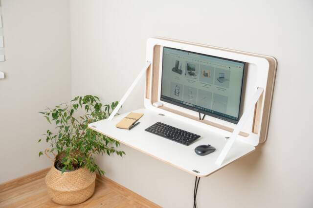 Monitor Murphy Desk - Wall Mounted by Etsy | ufurnish.com