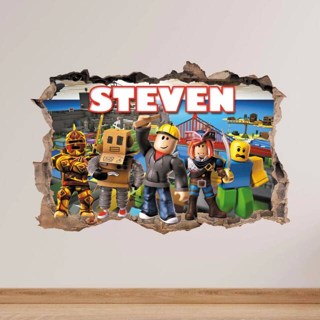 Roblox Broken Wall Art Sticker Bedroom Decal by Etsy | ufurnish.com