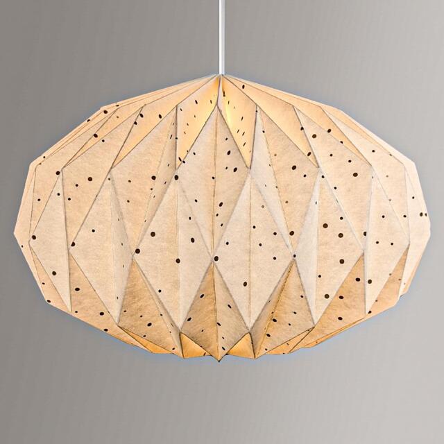 Polka Dot Oval Origami Paper Lampshade by Etsy | ufurnish.com