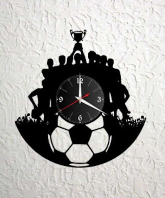 Football Record Clock Vinyl Retro Wall Clockindividual, Gift, Living ...