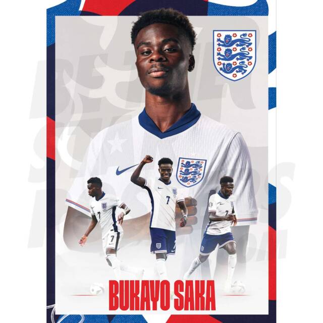 England Saka 24/25 Action Poster - Officially Licensed Product Be The ...