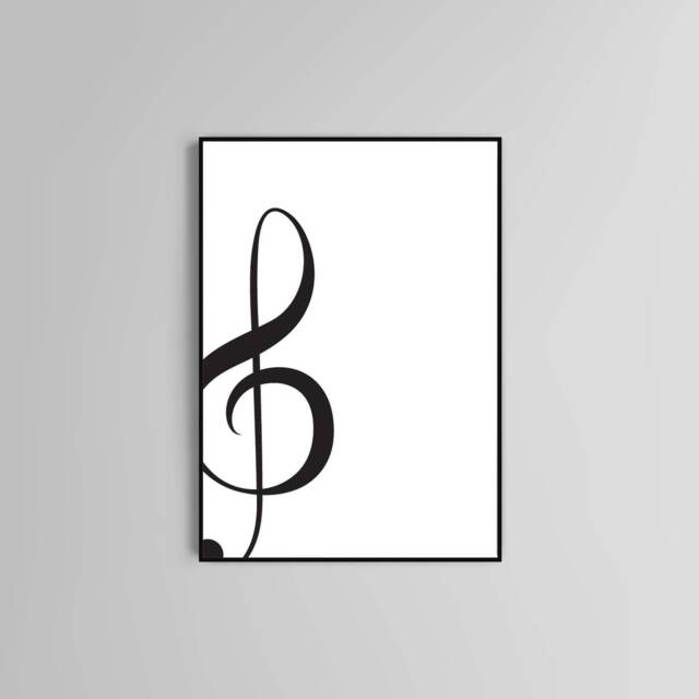 Treble Clef Poster Print Home Wall Art Decor Music Modern Design by ...