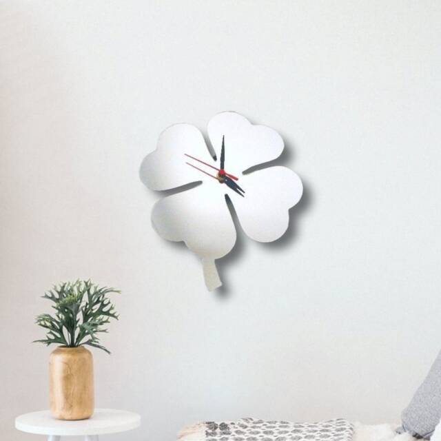 Lucky Four Leaf Clover Acrylic Clock - Many Colours Available - Bespoke ...