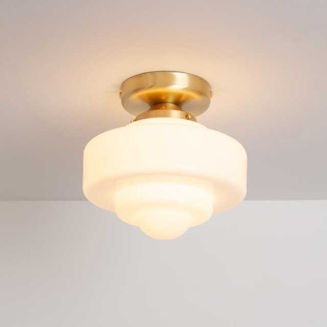 Atlas Opal Glass Flush Ceiling Light by Etsy | ufurnish.com